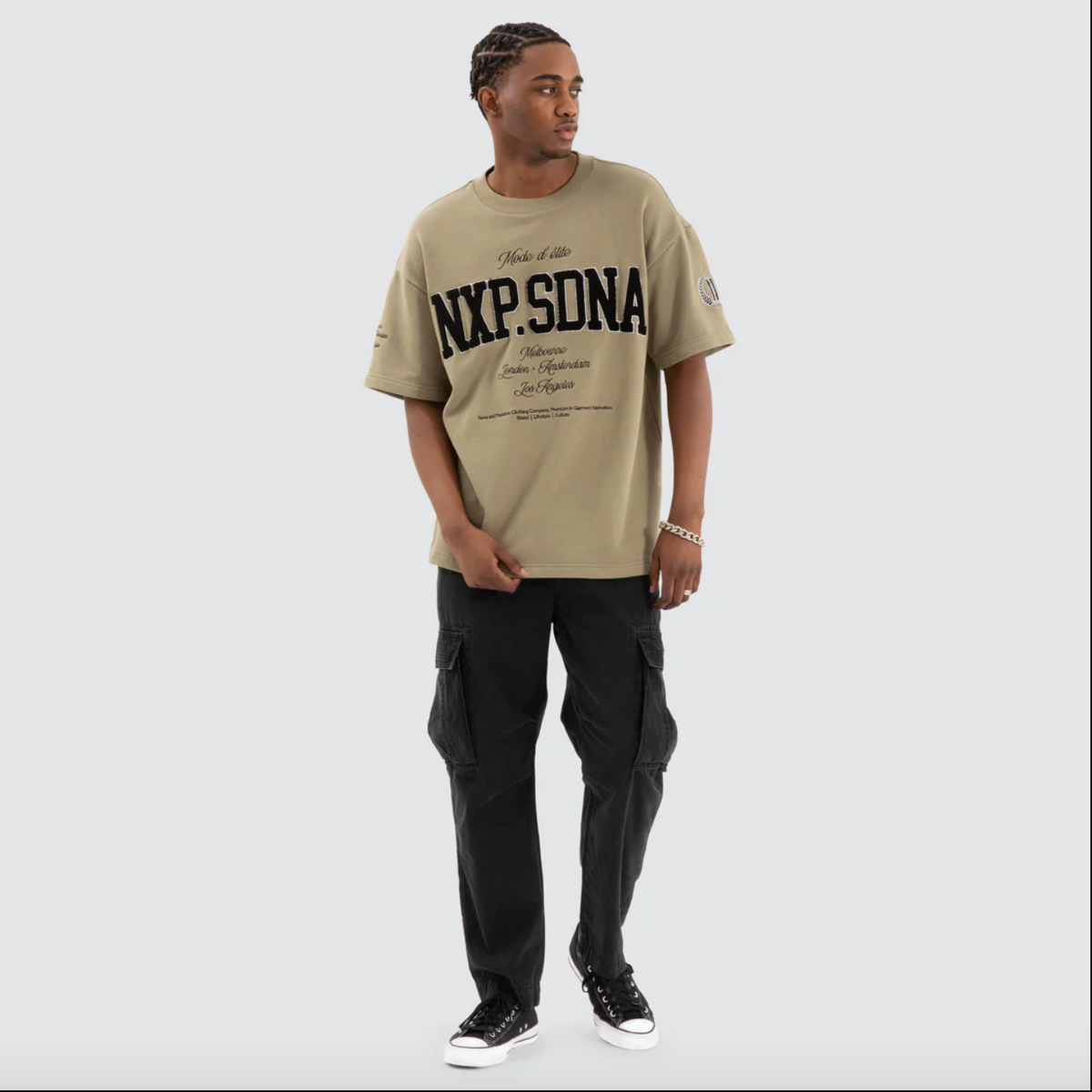 Captain Loopback Raptor Tee Khaki – George and Olive