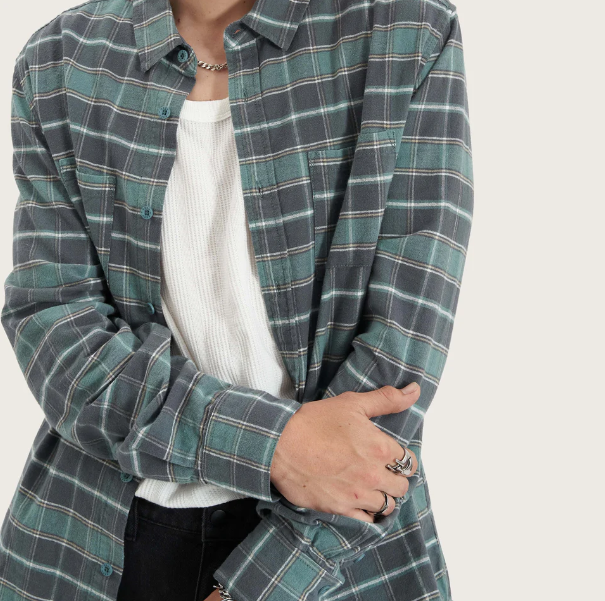 Tartan Tempo LS Shirt Spray Green Check – George and Olive
