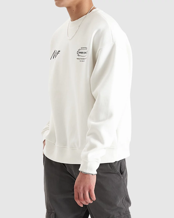 Dome Heavy Box Fit Sweater Natural White – George and Olive