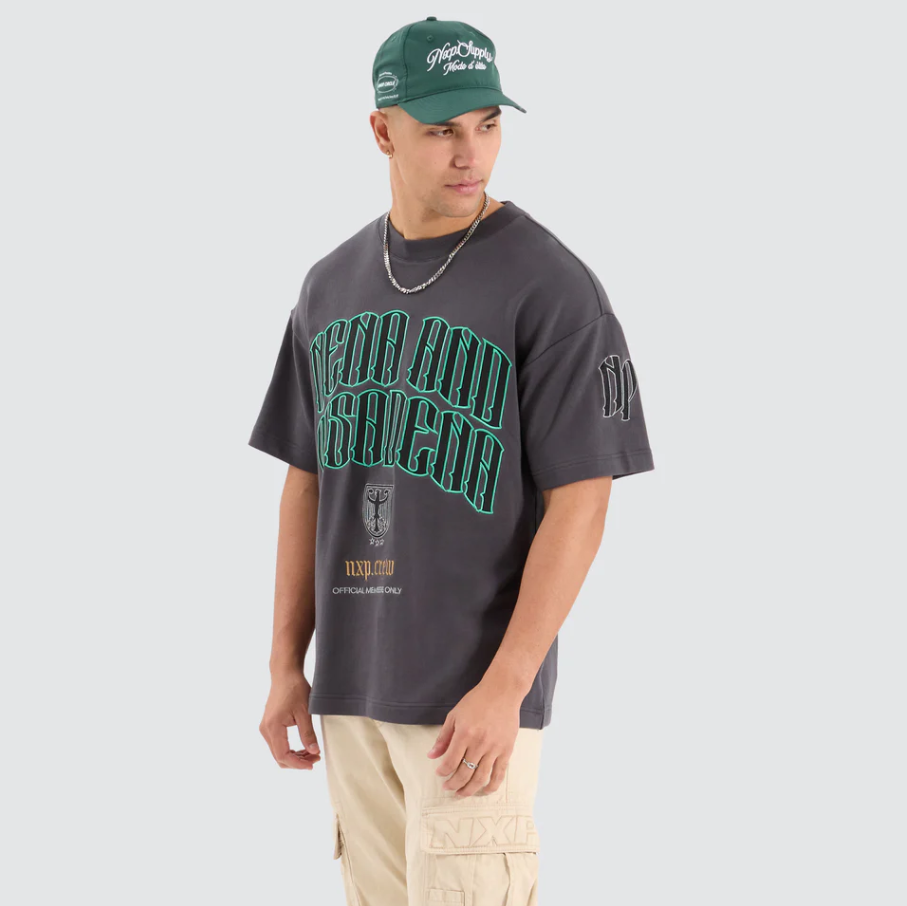 Maverick Loopback Raptor Tee Asphalt – George and Olive